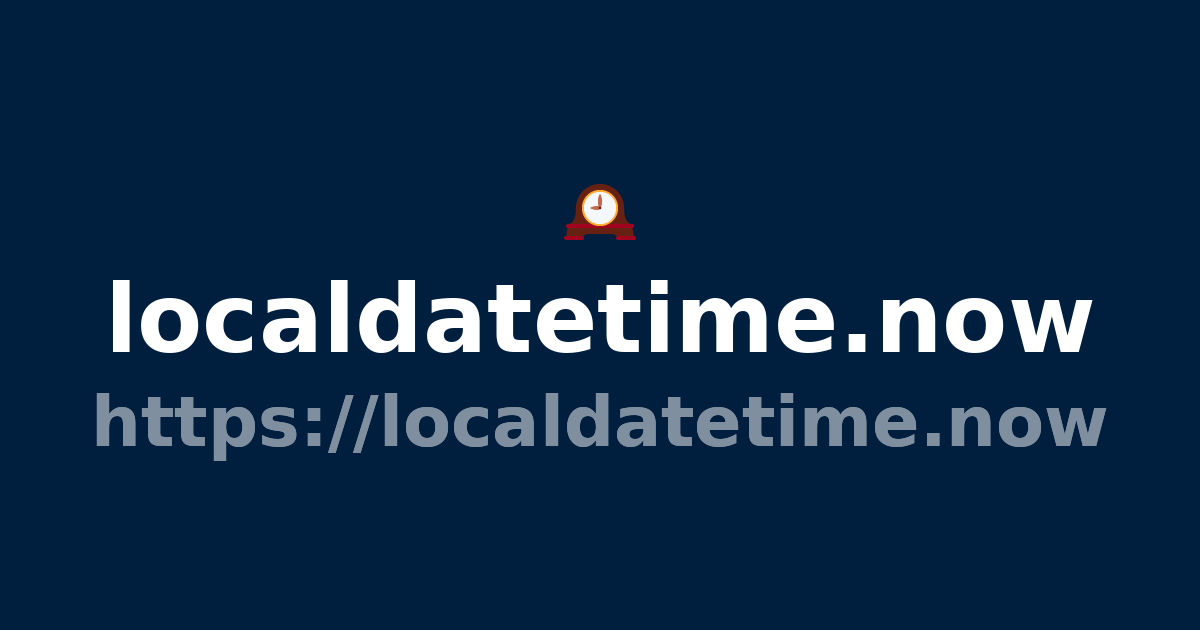 Local Date & Time Now